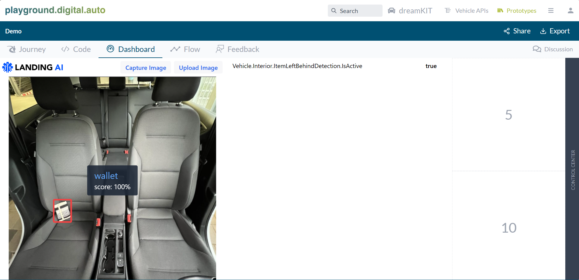 Using 'Simple LandingAI' Widget :: digital.auto playground documentation